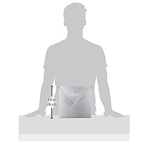 NACH Mailboxes for Outside Wall Mount, 10 x 10 x 4 inch Silver Mail Boxes for House Outside, Waterproof Mailboxes for Outside - Chicago Style Mail Box