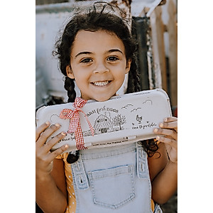 20 Egg Cartons – Adorable Printed Vintage Design Flattop Carton for your Farm Fresh Eggs, 100% Recycled & Eco-friendly Cartons, Sturdy & Reusable, Holds Small to XL Chicken Eggs