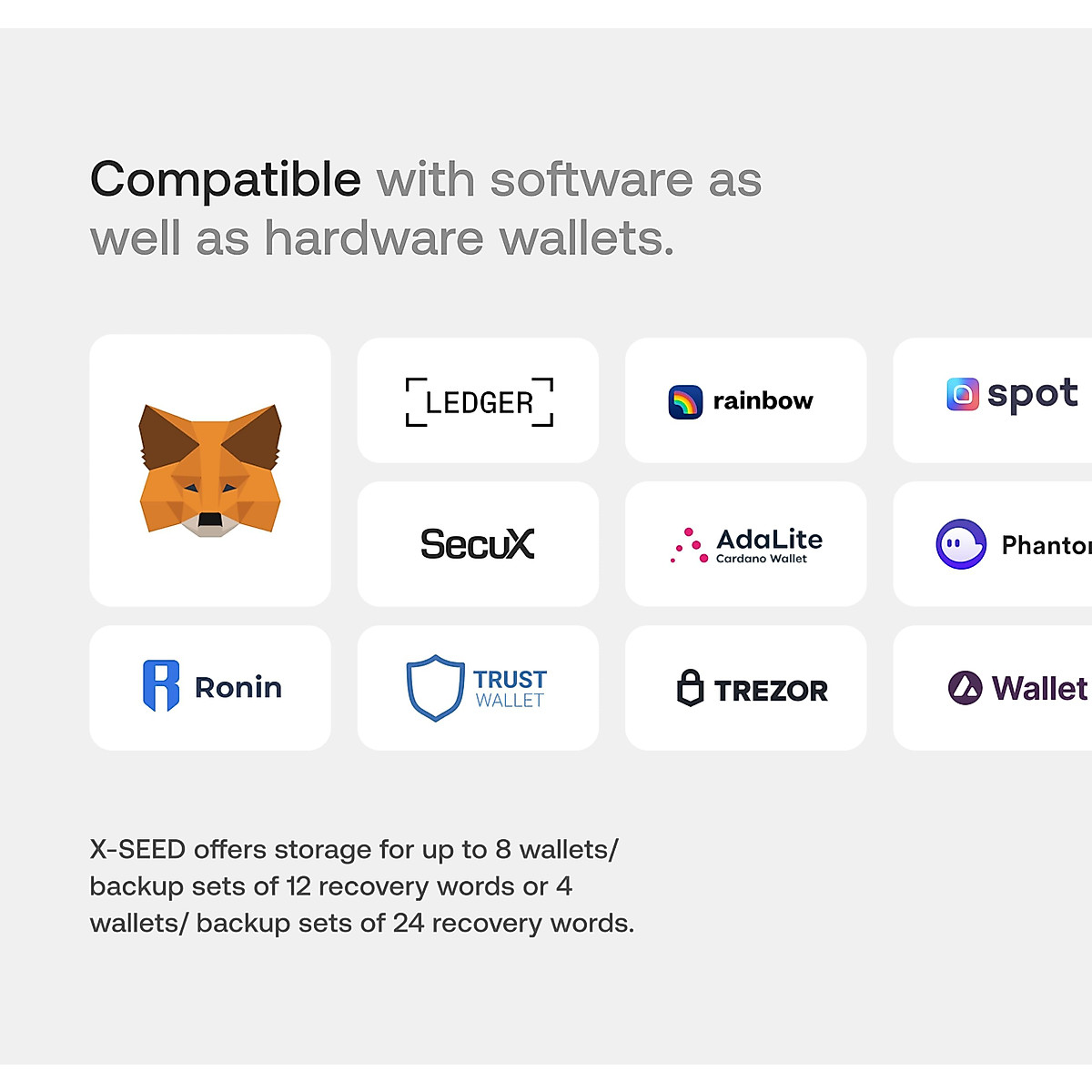 SecuX – XSEED Plus - Secure Bitcoin Wallet Crypto Seed Storage Steel Plates (Steel Punch Set Included) Compatible with SecuX, Ledger, Trezor Hardware Wallets