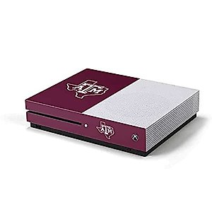 Skinit Decal Gaming Skin Compatible with Xbox One S Console - Officially Licensed College Texas A&M Outline Design