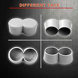 gtpartes Set 4 Double 1" Chair Table Leg Caps 50s Diner Kitchen Table Tip Siamese Slide