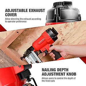 Arrow Pneumatic 16 Gauge Finish Nailer with 1000 Pcs Nails, 16 GA Professional Straight Nail Gun Kit, Oil-free Design, Depth Adjustable, Dryfire-lockout, Fits 1-1/4-Inch to 2-1/2-Inch Finish Nails