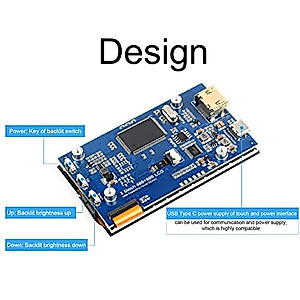 Bewinner Touch Screen Monitor,3.5 Inch Capacitive Touch Screen, 5 Points LCD IPS Dimmable Portable Monitor,170 Degrees Angle Touch Screen with USB Interface for RasPi