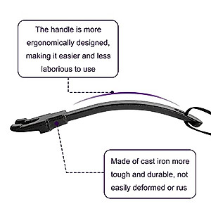 FIRELOOP Grill Grate Lifter Grill Cast Iron Cooking Grid Lifter,Big Green Egg Cast Iron Cooking Grate Handling Lifter Accessories for Moving Cast Iron and Stainless Steel Grilling Nets