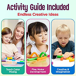 Hygloss Products Dough, Safe & Non-Toxic Modelling Dough for Arts & Crafts, Learn, Unscented, 1lb. Brown