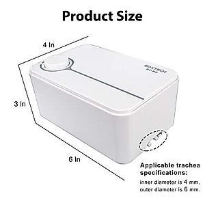 boxtech Upgrade Aquarium Air Pump, Ultra-Quiet Fish Tank Oxygen Pump with Adjustable Airflow, Powerful Air Pump with 2 Outlets to Pump Rich and Fine Air Bubbles