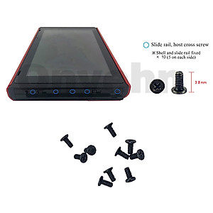 Onyehn 1set Replacement Game Accessories Repair Kit of Right and Left Slide Rail with Flex Cable (with Cross Screws) for Nintendo Switch Rebuild Track