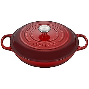 Le Creuset Enameled Cast Iron Signature Braiser, 3.5 qt., Cerise