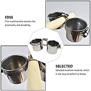 Zerodeko 1pc Parrot Food Cup Bird Cages for Parakeets Parrot Water Bowl Bird Feeder for cage Crate pet Accessories Parrot Feeder Container Drinking Fountain Stainless Steel Feeding Machine