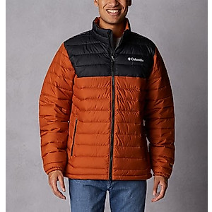 Columbia Men's Powder Lite Jacket, Warm Copper/Black, Medium