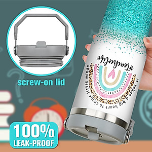 soeufnwhf Teacher Tumbler Cup, 30oz Stainless Steel Teacher Travel Coffee Mug Cup, Best Teacher Gifts for Women & Teacher Appreciation Gifts for Birthday, Appreciation Week, Back To School