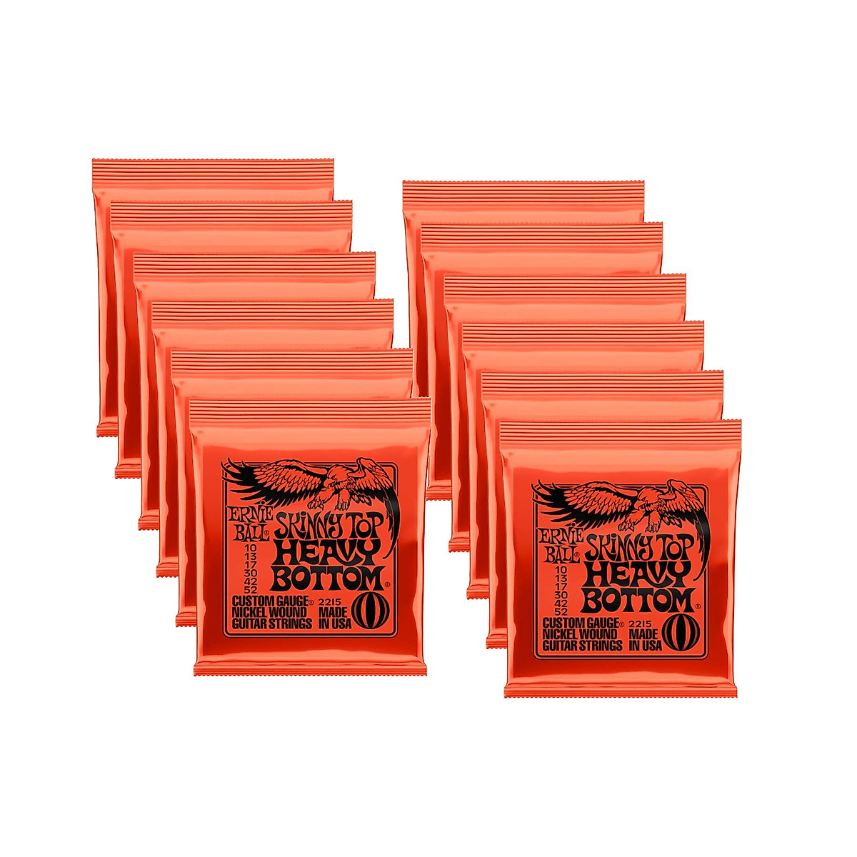 Ernie Ball 2215 Skinny Top/Heavy Bottom Slinky Nickel Wound Strings - 12 PACK