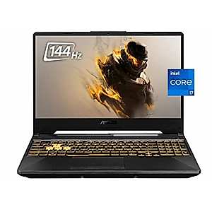 ASUS 2021 TUF Gaming Laptop, 15.6” 144Hz FHD IPS Display, 11th Gen Intel Core i7-11800H (up to 4.60Ghz), GeForce RTX 3050, 16GB DDR4 RAM, 1TB PCIe NVMe SSD, Backlit KB, Windows 10