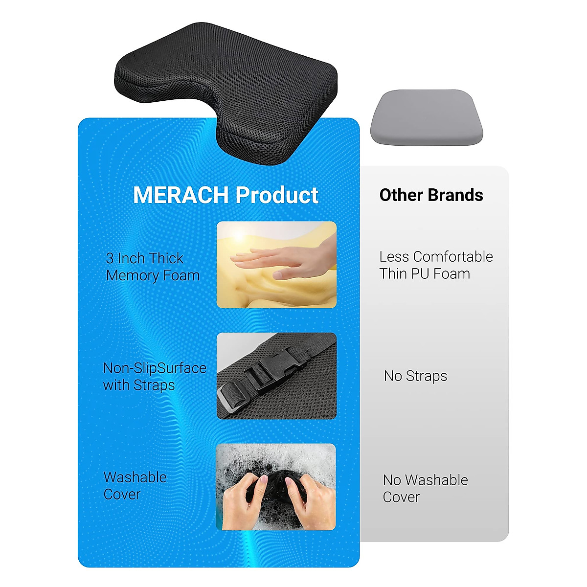 MERACH Rowing Machine & Seat Cushion, Magnetic Rower Machine for Home, 16 Levels of Quiet Resistance, Dual Slide Rail with Max 350lb Weight Capacity, App Compatible