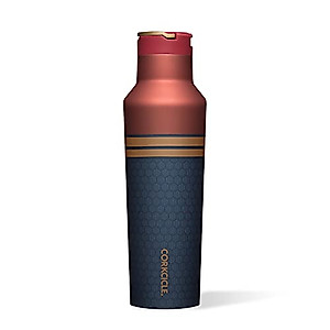 Corkcicle Sport Canteen - Water Bottle & Thermos - Triple Insulated Shatterproof Stainless Steel, 20 oz, Marvel - Captain Marvel