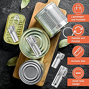 12 Pieces Military Style Can Openers with Key Rings, Anglecai P-38 and P-51 Military Can Openers Camping Can Openers Stainless Steel Army Survival Can Opener Portable Can Opener for Traveling