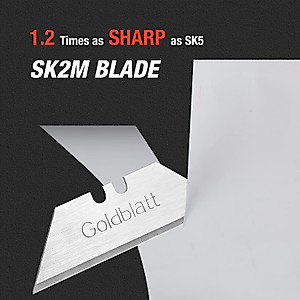 Goldblatt Folding Utility Knife with 10-piece Extra Blades and 100-Pack Utility SK2M Blades Set