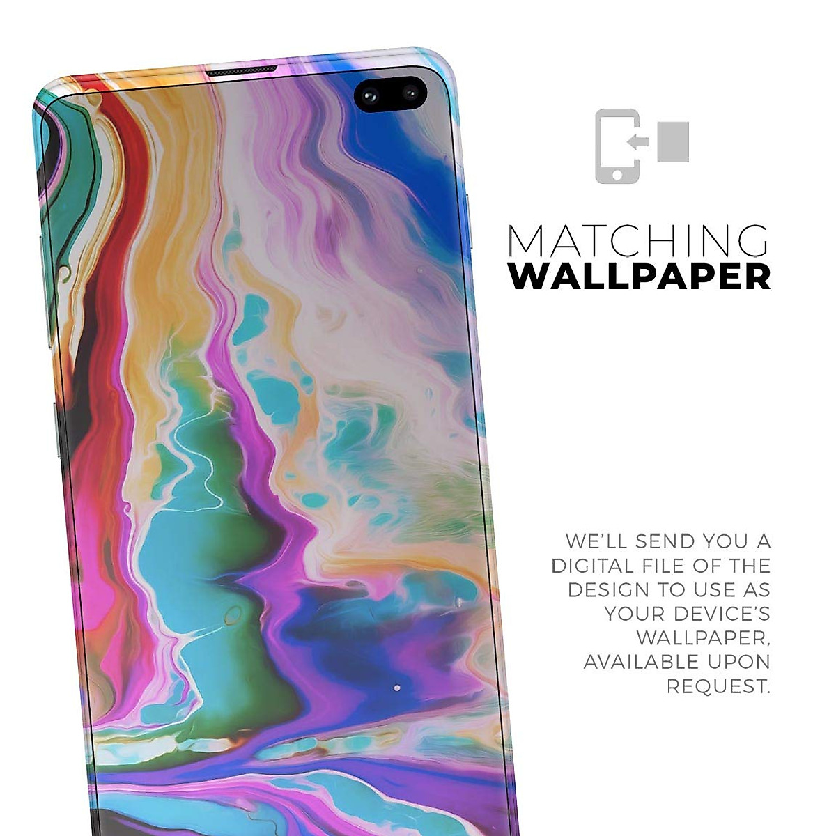 DesignSkinz Blurred Abstract Flow V33 Protective Vinyl Decal Wrap Skin Cover Compatible with The Samsung Galaxy S20 (Screen Trim & Back Glass Skin)