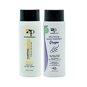 SPPRANDOM Grape Ultra Strong Keratin Treatment with Clarifying Shampoo 4oz by Smart Protection