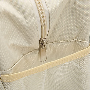 Atyhao Cute Lunch Bags, Cartoon Pattern Kawaii Lunch Box Oxford Cloth PU Keep Warm Thicken Aluminum Foil for Picnic (Beige Milk Tea Bear)