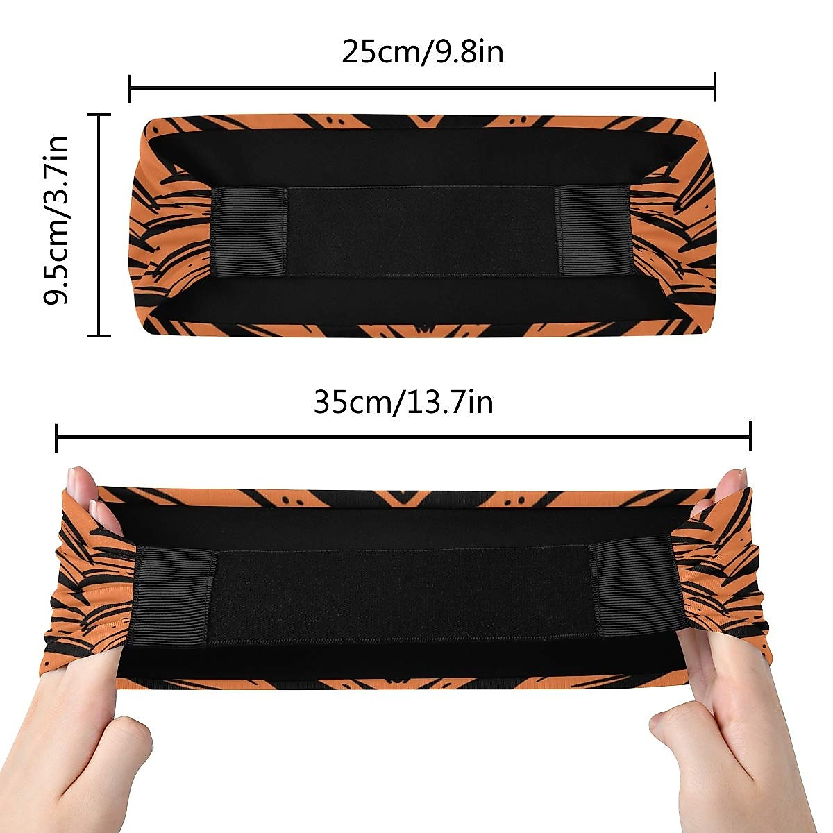 DOMIKING Sports Headband for Women - Tiger Stripes Unisex Workout Sweatband for Men Moisture Wicking Hairband for Yoga Gym Running Jogging