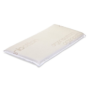 LA Baby Rectangular Bassinet Mattress Pad, 2" with 100% Organic Cotton Top Layer on Waterproof Cover - Made in USA