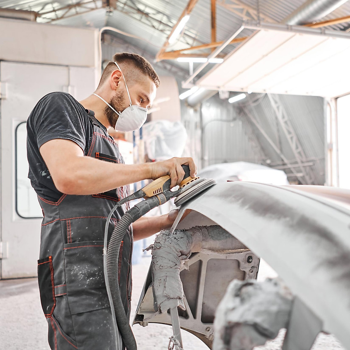 Keeimp 6 Inch Sanding Discs Hook and Loop, 80 120 220 320 400 Grit Sandpaper Disc for Orbital Sander, Professional for Automotive and Woodworking, 100 Pack(20 Pack for Each Grit)