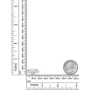 Gem Stone King White Moissanite Wedding Engagement Anniversary Promise Ring (1.04 Cttw, Round 6MM, Available In Size 5, 6, 7, 8, 9)