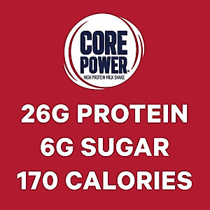 Fairlife Core Power 26g Protein Milk Shakes, Strawberry Banana, Made with Canadian Milk, 414mL/14 fl. oz. (Pack of 12) Shipped from Canada