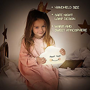 Night Light for Kids – LED Soft Light for Nursery Bed, AAA Battery Operated or Direct USB Charge – Lamp for Boy and Girl Children Bedroom, Perfect Toddler Gift Choice
