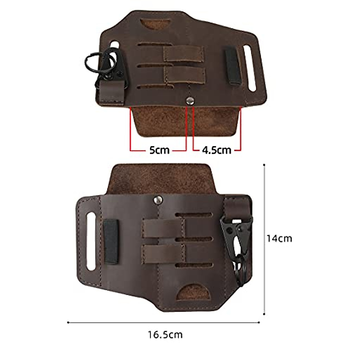 APEBAZY EDC Multitool Leather Sheath for Belt Pocket Organizers Tools Leather Knife Sheaths