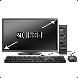 HP EliteDesk 800 G1 USFF Desktop PC Computer Package, Intel Quad Core i5 up to 3.6GHz, 16G DDR3, 512G SSD, USB 3.0, VGA, DP, 20 Inch LCD Monitor(Brands May Vary), Keyboard, Mouse, Win 10 Pro (Renewed)