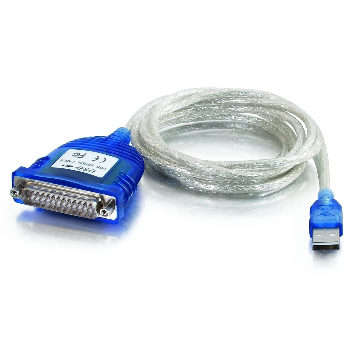 Legrand - C2G USB to DB25 Serial Adapter Cable, Adapter Cable, USB to Desktop Adapter, 6 Foot Adapter Cord, Gray, 1 Count, C2G 22429