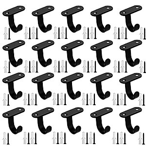 Xingwenhao Ceiling Hooks, 20 Pcs Screw Mounted Ceiling Hooks for Hanging Plants, Under Cabinet Cup Hooks, Under-Shelf Towel/Robe Hook Clothes Hook Heavy Duty for Bathroom Kitchen Cabinet