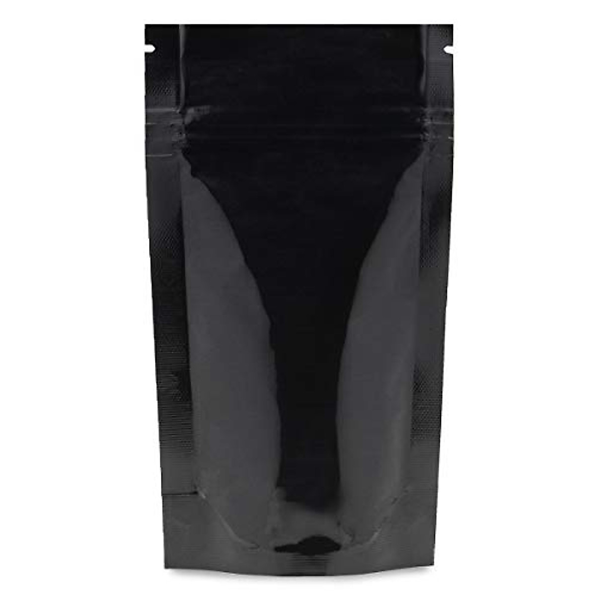 100 Pack 1/4 oz Black Child Resistant 4"x7.25"x2" Stand Up Pouch Smell Proof Bags