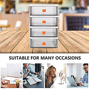 BESPORTBLE Makeup Organizer Drawers Desktop Storage Cabinet Small Multi- layer Drawer Storage Box Sundries Classification Decorative Dressing Boxes (White, 4 layer) Makeup Drawers Storage Cabinet