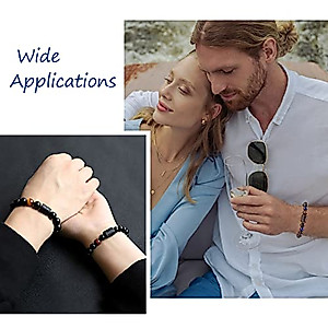 Crafans Natural Glass Gemstone Beads, Constellation Theme Bracelet Making Kit, Natural Stone Beads Frosted Glass Beads & Clear Elastic Crystal Thread for Bracelet Jewelry Making