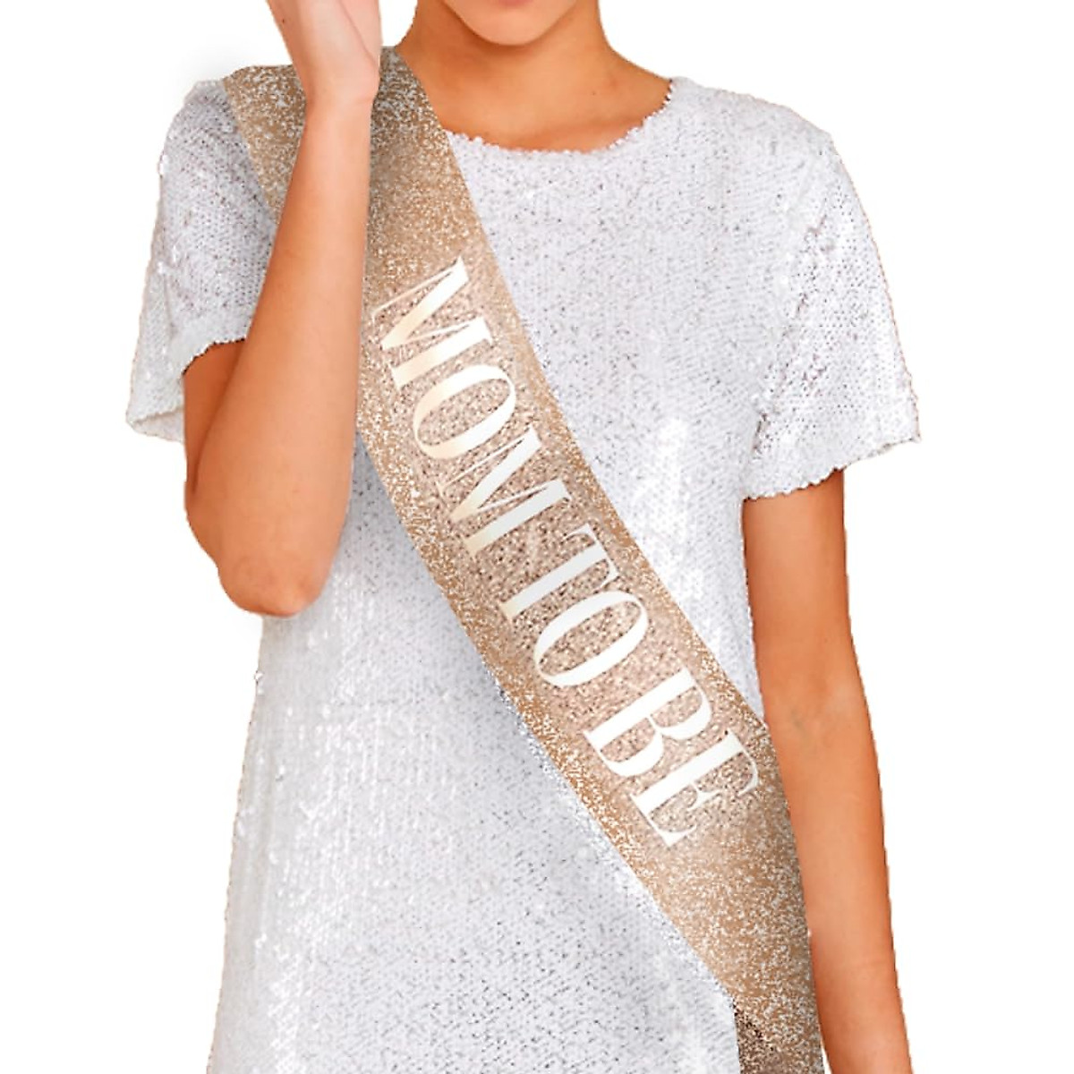 MAGICSHOP4U Mom to be sash - Mom To Be Rose Satin Sash - Baby Shower Decorations, Gender Reveal, Welcome Baby, Baby Sprinkle, Baby Shower Sash, Mummy to be - Light Pink Baby Shower