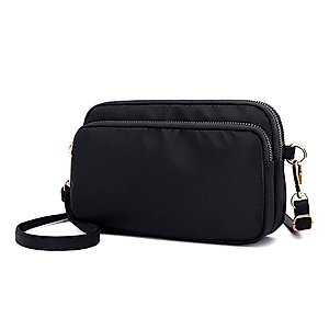 Women Crossbody Cell Phone Purse Shoulder Bag for iPhone 11 12 13 Pro Samsung Galaxy S21 S20 FE A72 A52 A32 A02 A12, Black
