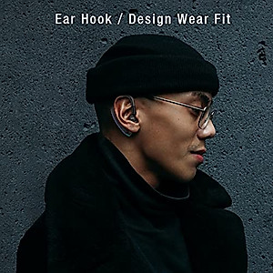 Lymoc Bluetooth Earpiece,Wireless Headset Earpieces Hansfree Trucker Earphones for Cell Phones V5.0 Ear Hook 25 Hours Talktime Microphone CVC6.0 Noise Cancellation for Walking Running Driving, Blue­