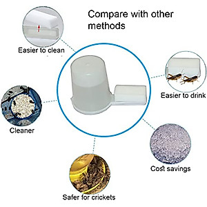 Crickets Water Feeder Cricket breeding kit Automatic Cricket Feeder Cricket Keeper with Tubes Feeding Crickets Cricket Feeding Cup Cricket Water Raising Rickets Cricket Water Bottle Cricket Crystals