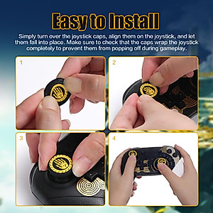 Switch Pro Controller Thumb Grips, Cool Thumb Grips Compatible with Switch Pro Controller, PS5 Controller, PS4 Controller, Xbox Controller, etc