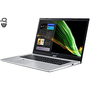 acer Aspire 5 Laptop, 17.3" FHD Display, Intel Core i7-1165G7 Processor, 32GB RAM 1TB PCIe SSD, Fingerprint Reader, Backlit Keyboard, Webcam, WiFi, Bluetooth, Windows 11 Home, Silver