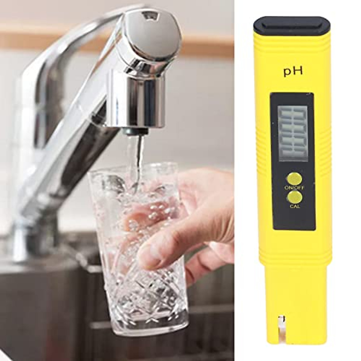 Yosoo Digital Ph Meter, High Accuracy Water Quality Tester Testing Range from 0.00 to 14.00 Ph for Household Drinking, Pool and Aquarium Using