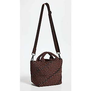 Naghedi Women's St Barths Mini Plaid Tote, Umber, One Size