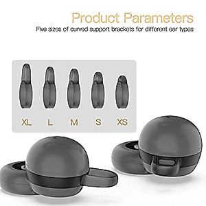 Ear Hooks Compatible with Sony LinkBuds Ring Supporters,Silicone earpod Covers Accessories in Various Sizes (Grey)