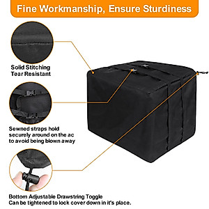 Demao AC Covers for Outside, Air Conditioner Cover for Outside Window AC Unit Cover, 420D Oxford Waterproof Dustproof Window AC Cover(21Wx15.8Dx15H)