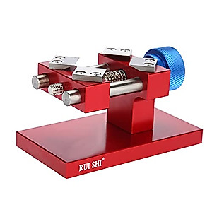 AYNEFY Watch Bezel Opener Red Silver Watch Bezel Removal Tool Workbench Back Case Opener Tool for Watch Maintenance(Red)