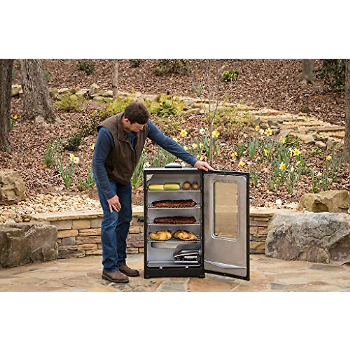 Masterbuilt MB20071619 Mes 140s Digital Electric Smoker, 40” Black + Window
