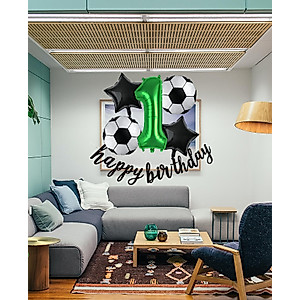 Soccer Balloons 11th Birthday Decoration for Boys, Soccer Birthday Party Supplies World Cup Soccer Party Decorations Foil Mylar Green 11 Soccer Sports Theme Party Supplies Favors Anniversary Decor